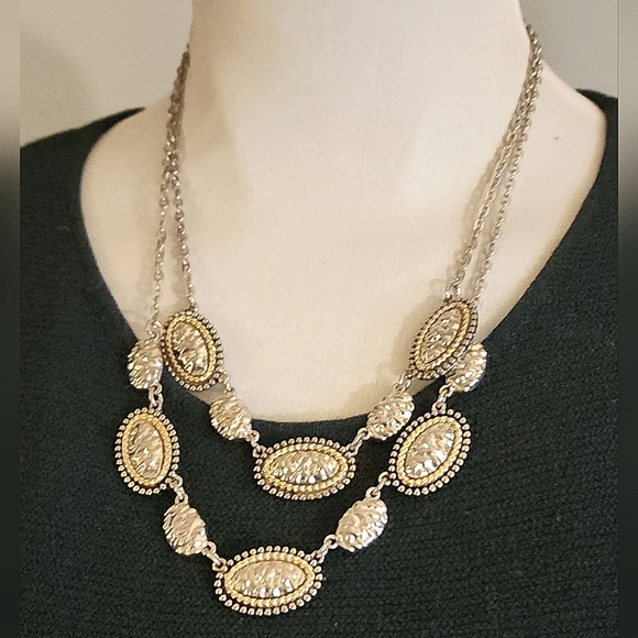 Erica Lyons | Jewelry | Erica Lyons Silver Double Strand Necklace New ...